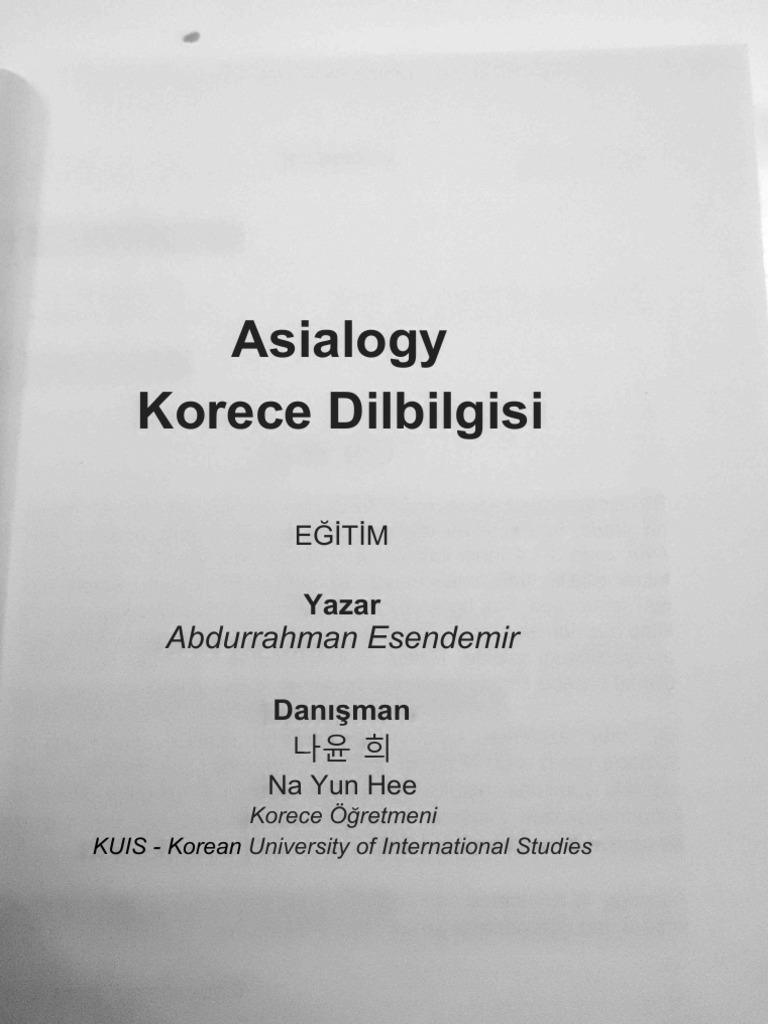 Asialogy - Korece Dilbilgisi - Abdurrahman Esendemir | PDF