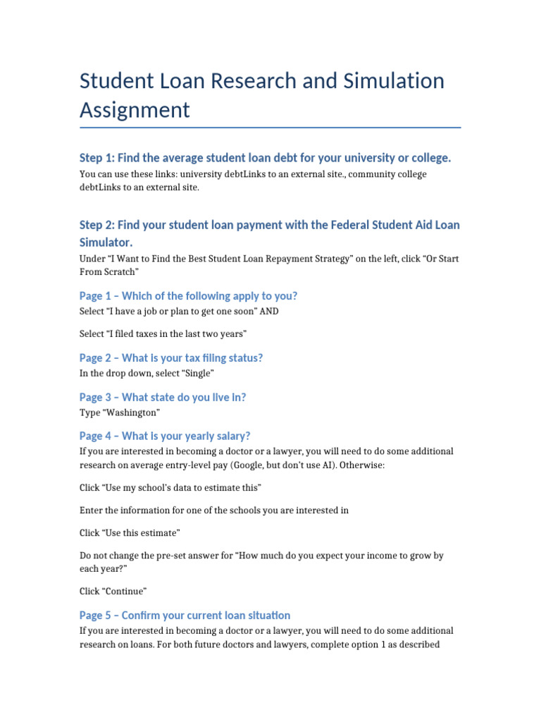 Student Loan Research Assignment | PDF | Student Loan | Loans