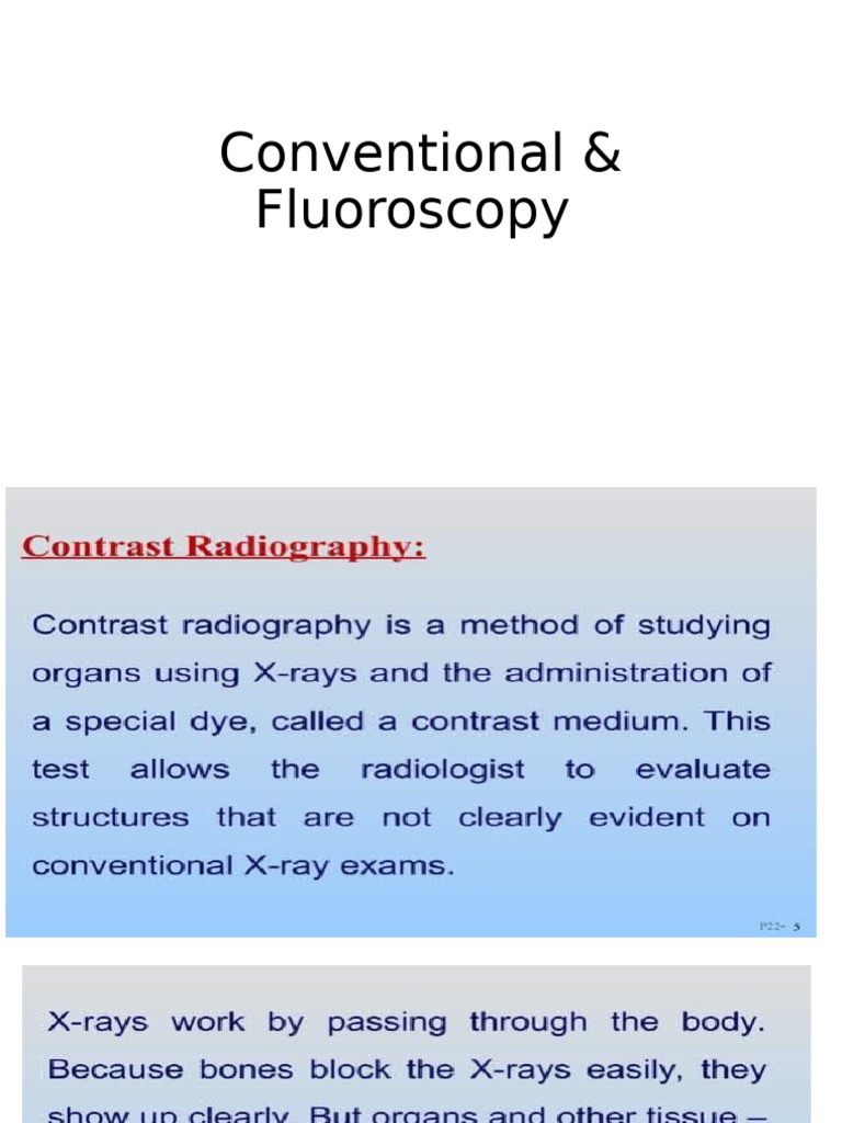 Conventional and Fluoros | PDF