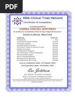 NIDA GCP Training Completion Certificate | PDF