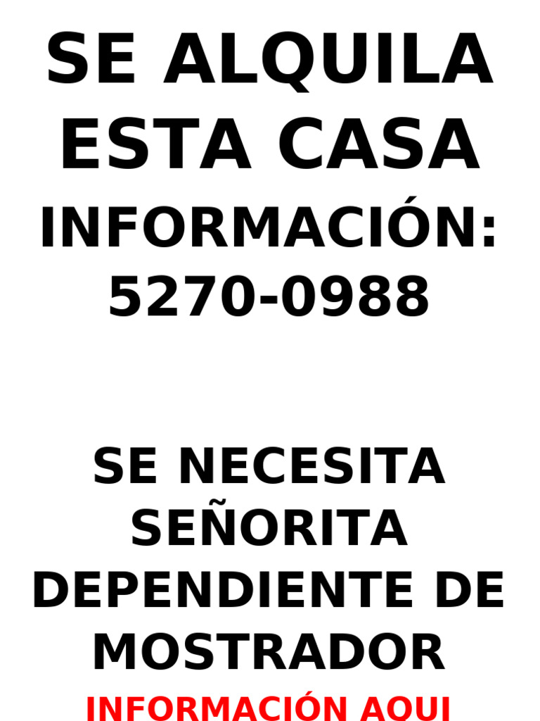 Se Alquila Local MODELO | PDF