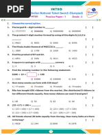 INTSO - MTSO - Grade-5 - Practice Paper-1 - 2024 | PDF | Arithmetic ...