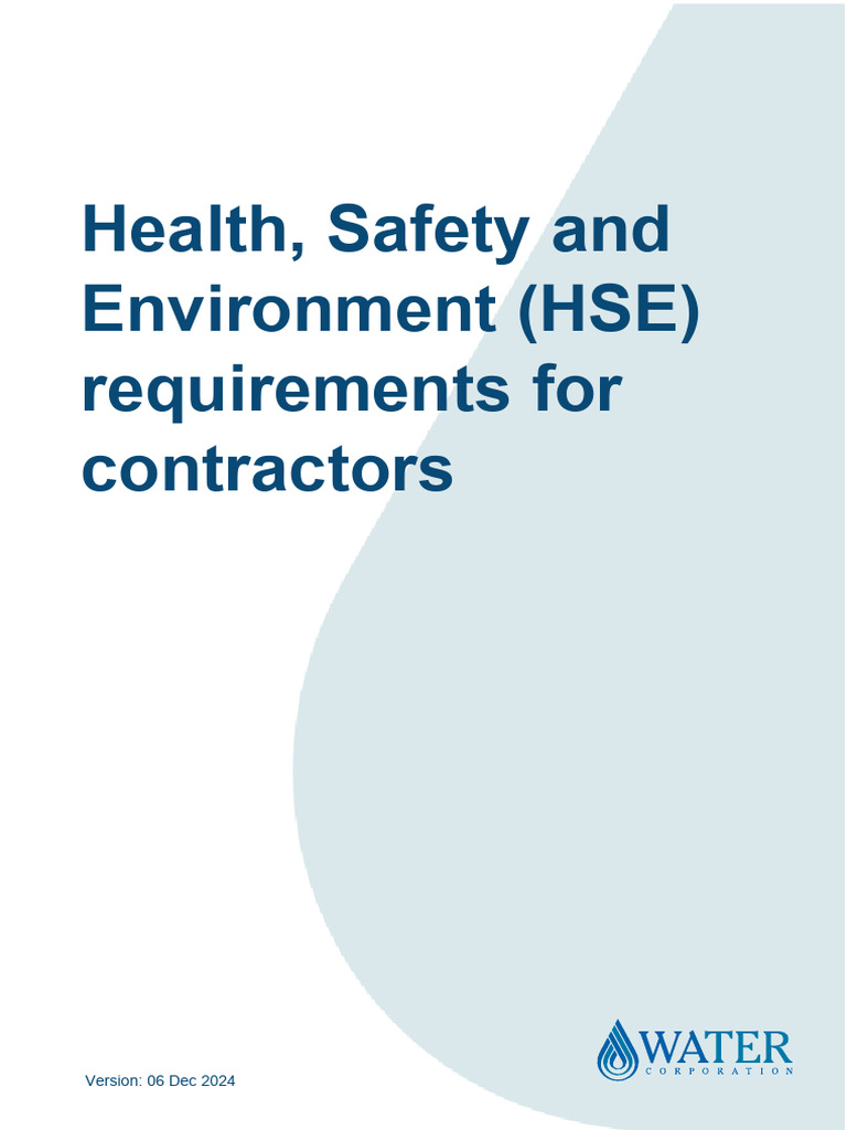 Contractor Health Safety Environment Handbook | PDF | Polychlorinated ...