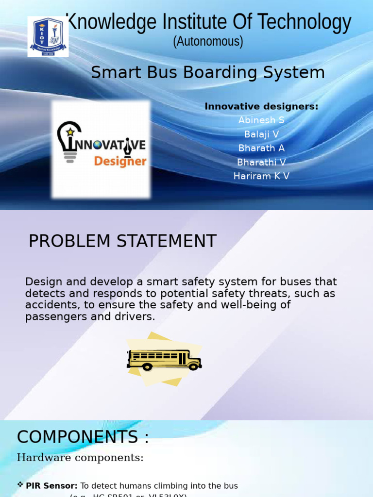 Smart Bus Boarding System - Innovative Designers | PDF