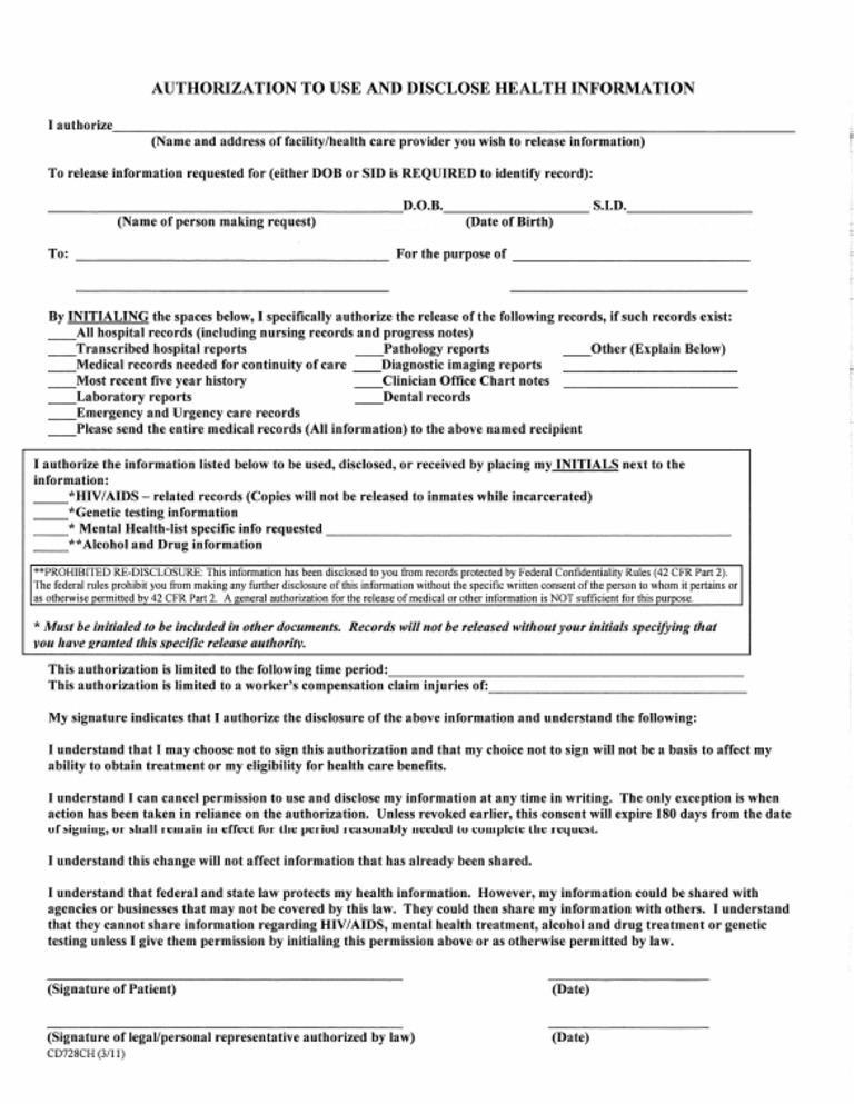 Medical Records Release Form | PDF