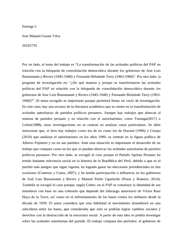 Entrega 3-Jose Manuel Garate | PDF | Democracia | Ideologías políticas
