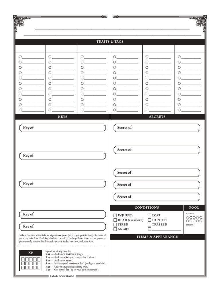 Character - Sheet Wild Blue Yonder | PDF