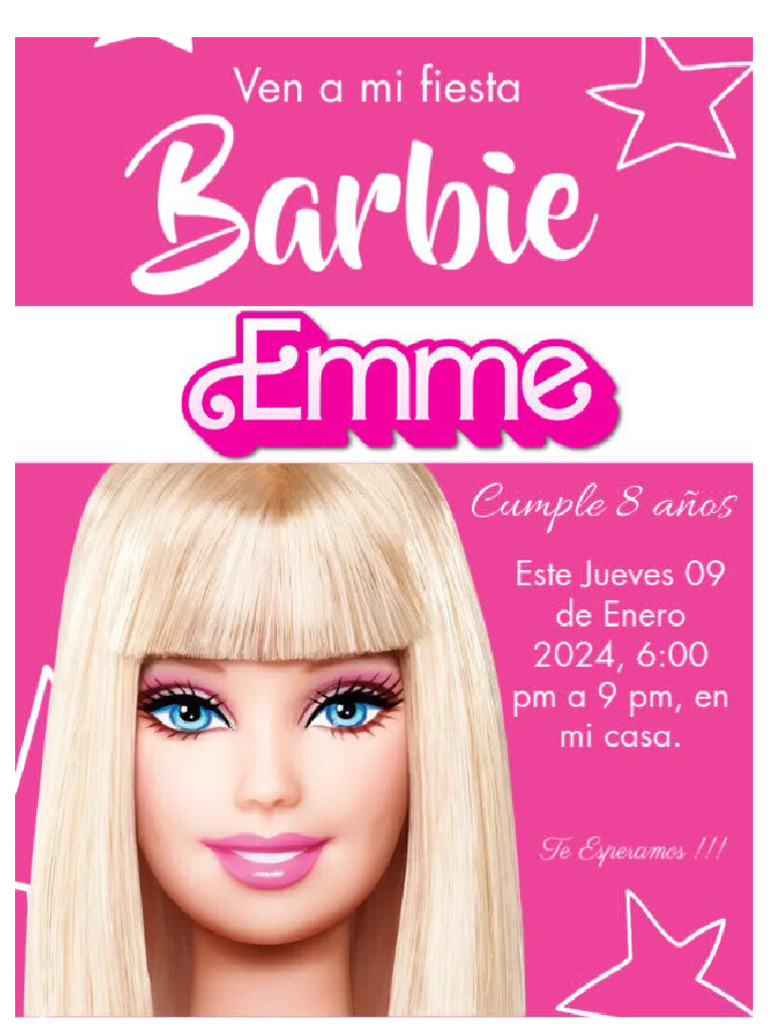 Invitacion Barbie | PDF