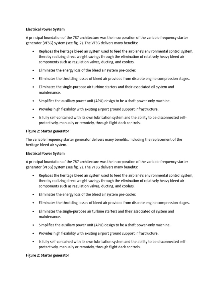B787 Electrical Power System | PDF | Electric Generator | Alternating Current