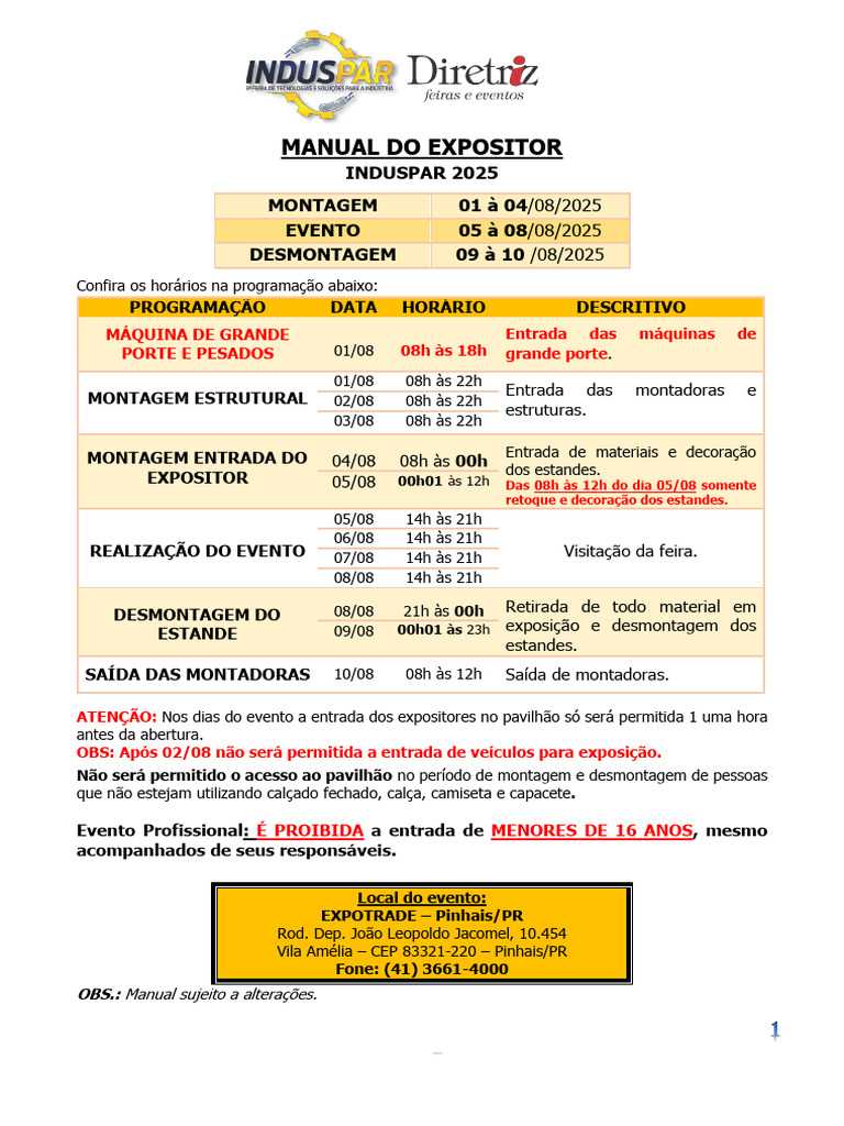 Manual Do Expositor Induspar 2025 | PDF | Seguro | Internet