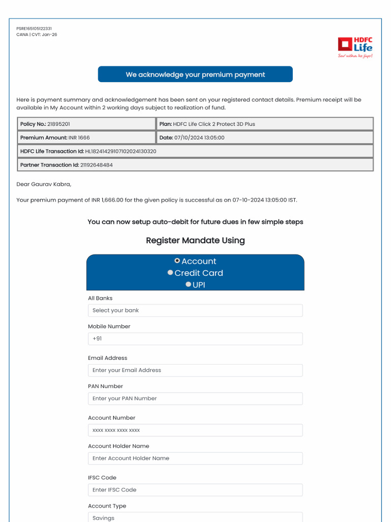 Payment Acknowledgement (2) | PDF