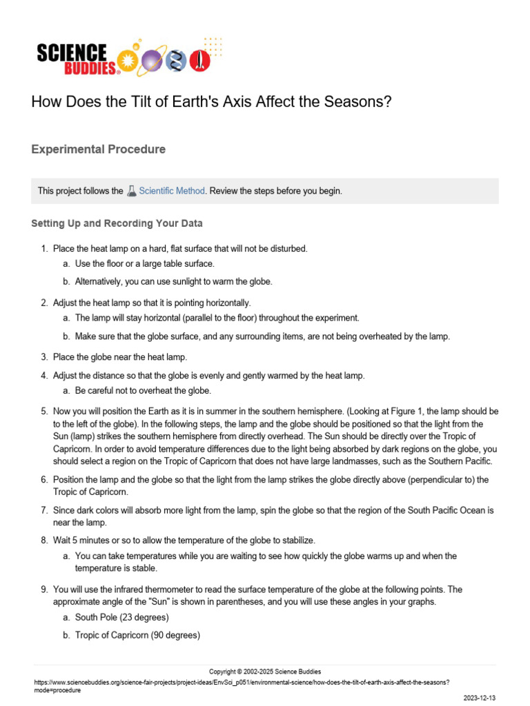 How Does The Tilt of Earth Axis Affect The Seasons | PDF | Tropics | Earth