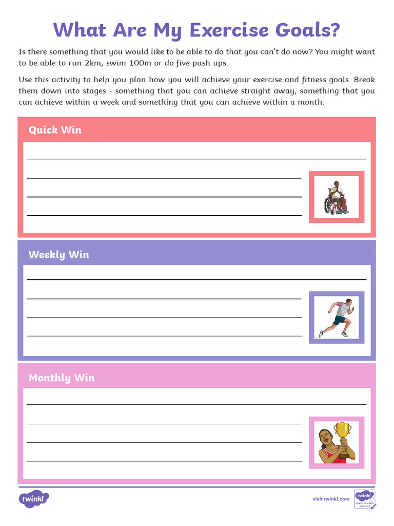 What Are My Exercise Goals | PDF