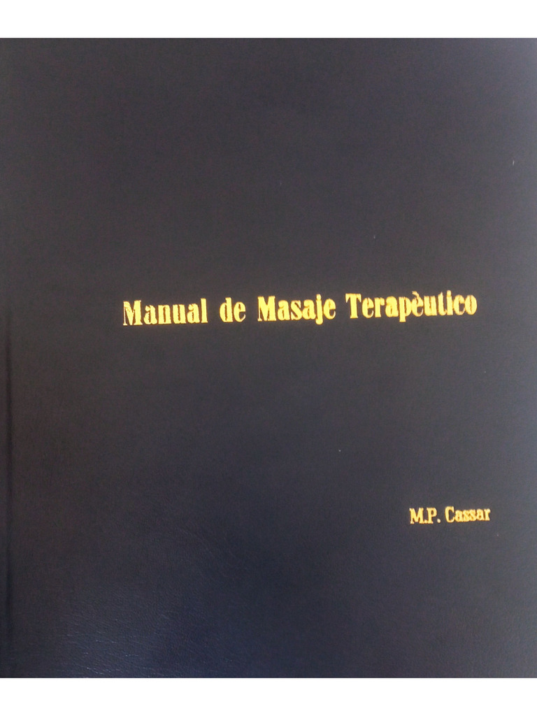 Manual de Masaje Terapéutico | PDF