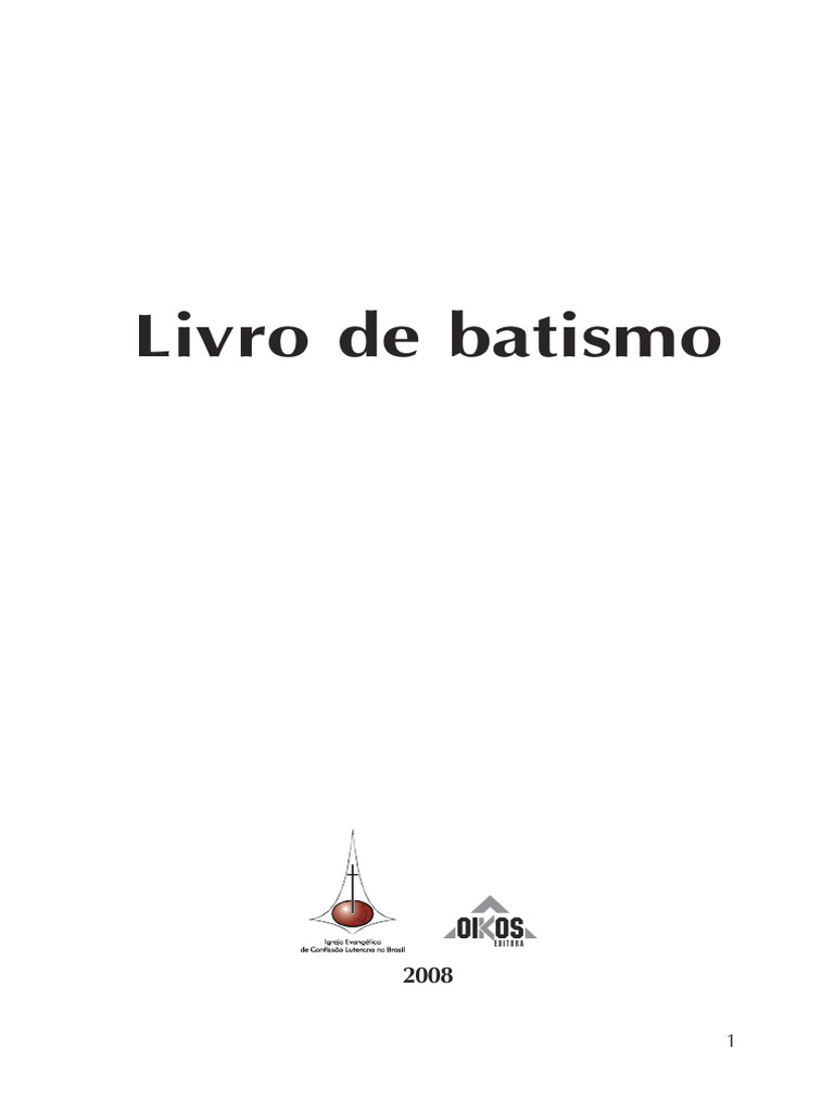Livro de Batismo | PDF | Batismo | Jesus