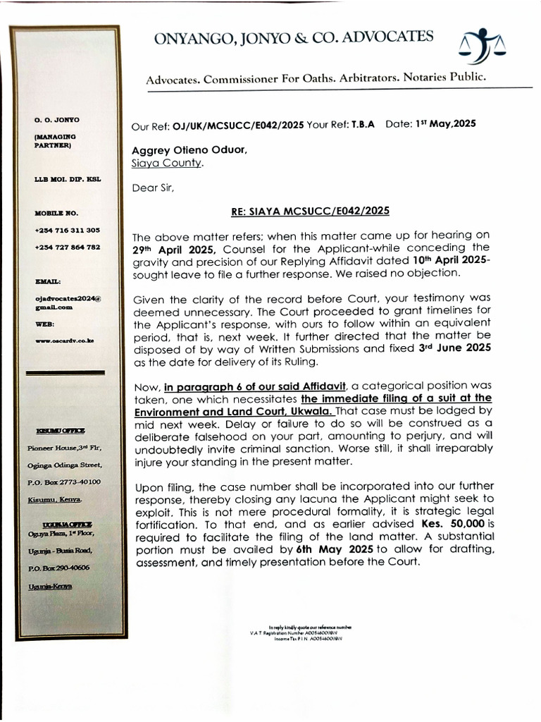 Siaya Mcsucc E042 2025 | PDF