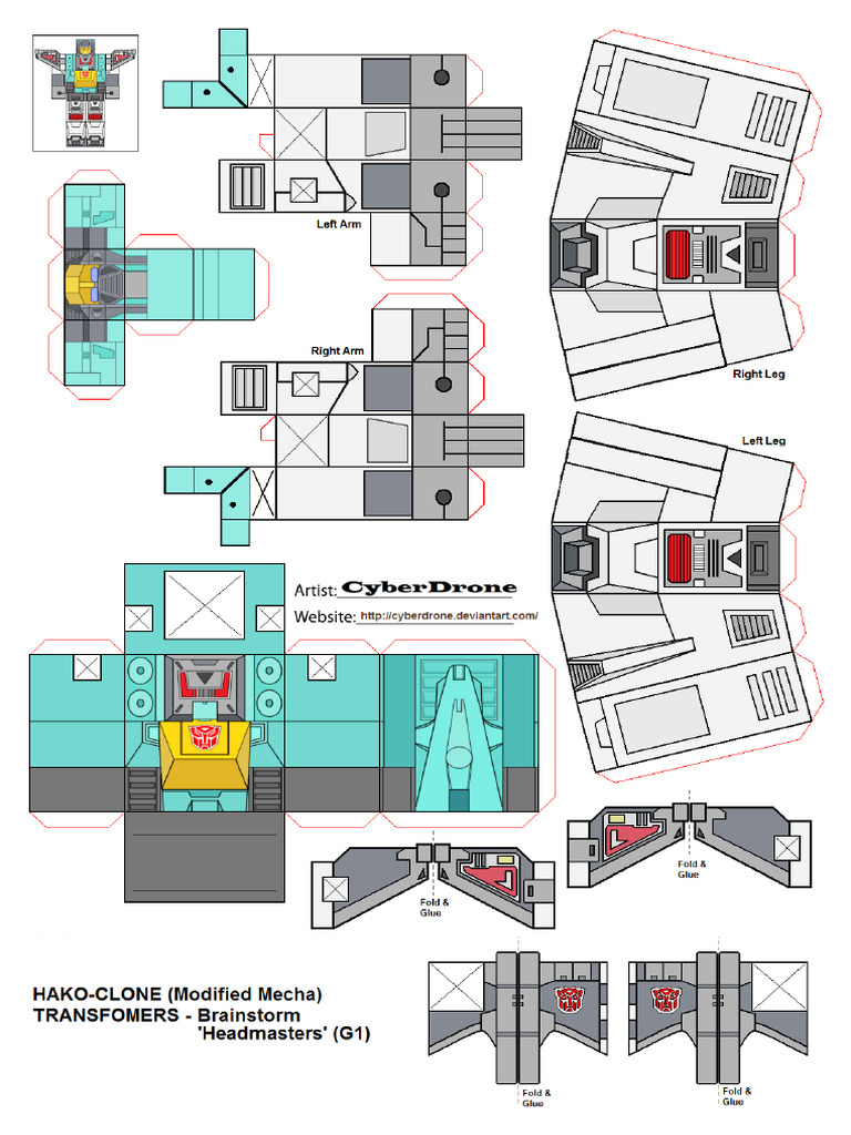 Brainstorm g1 Paper Toy Paper Craft | PDF