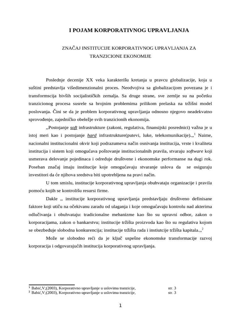 Korporativno Upravljanje | PDF