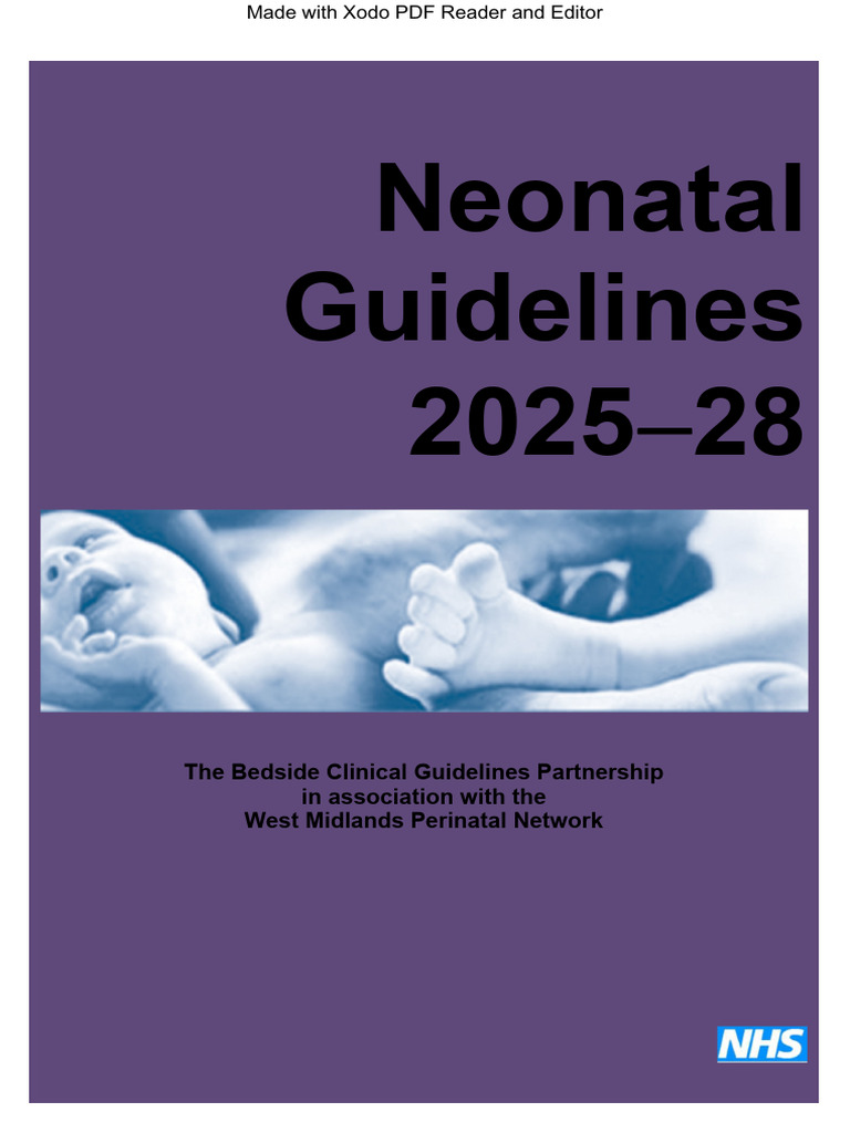 Neonatal Guidelines 2025-28 Overview | PDF | Internal Medicine | Cardiology