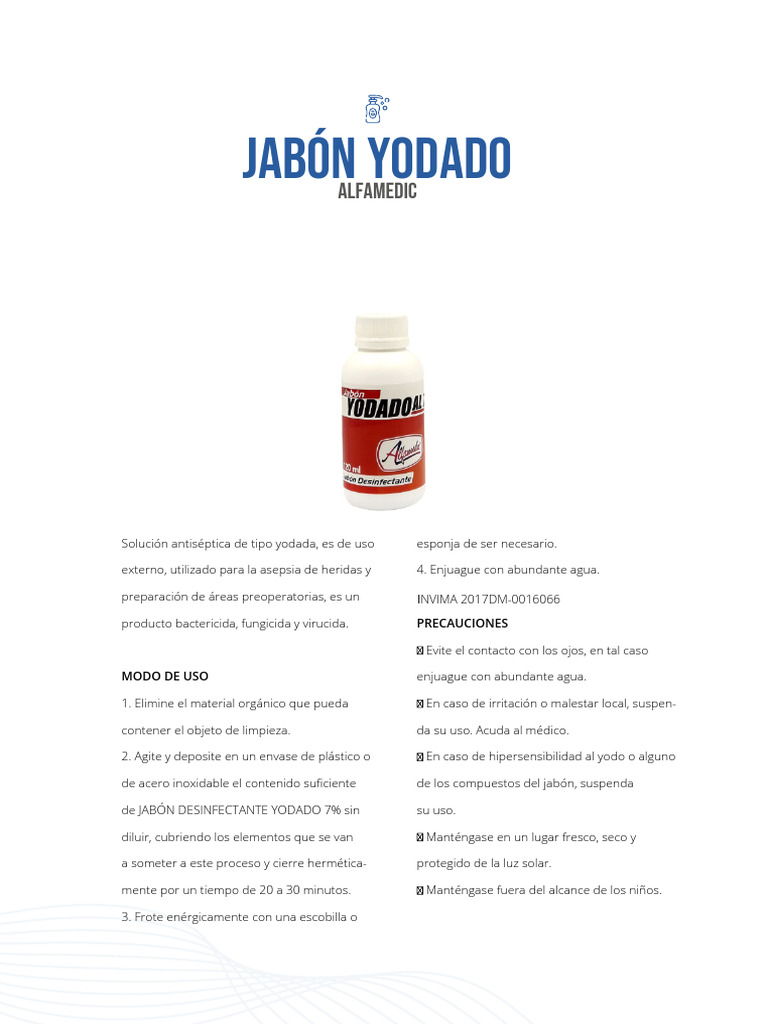 FT - Jabón Yodado Al 7% | PDF