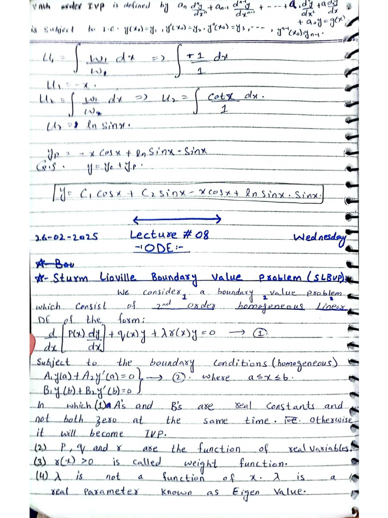 ODE Final Terms Course | PDF