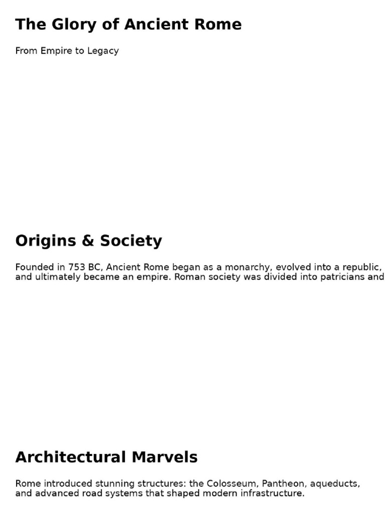 Ancient Rome Presentation | PDF