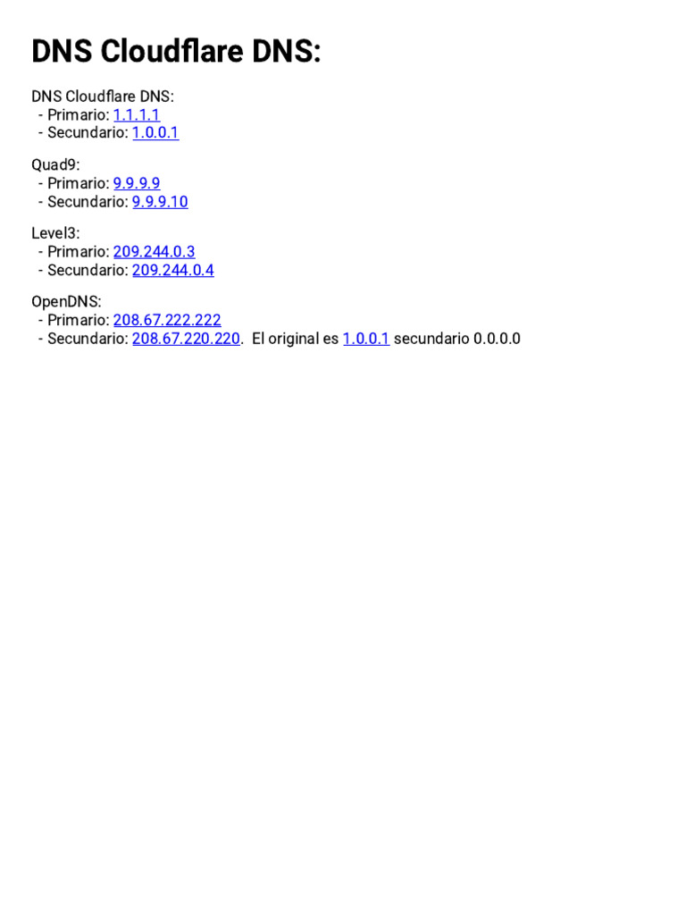 DNS Cloudflare DNS | PDF