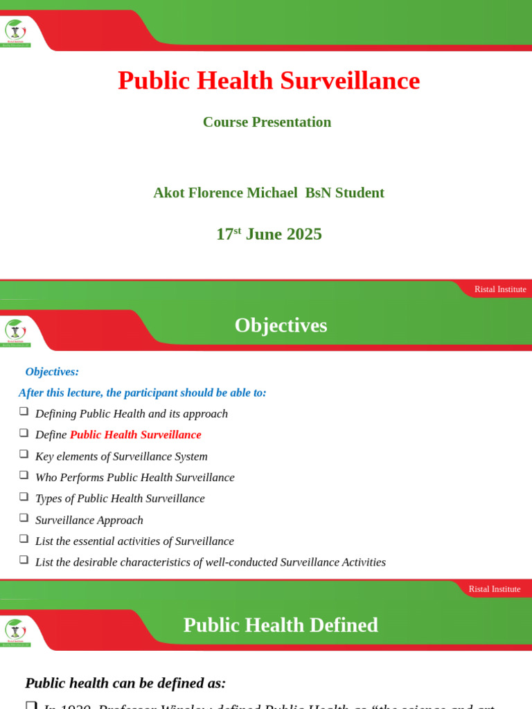 Coursework-Presentation - Public Health Surveillance | PDF | Public ...