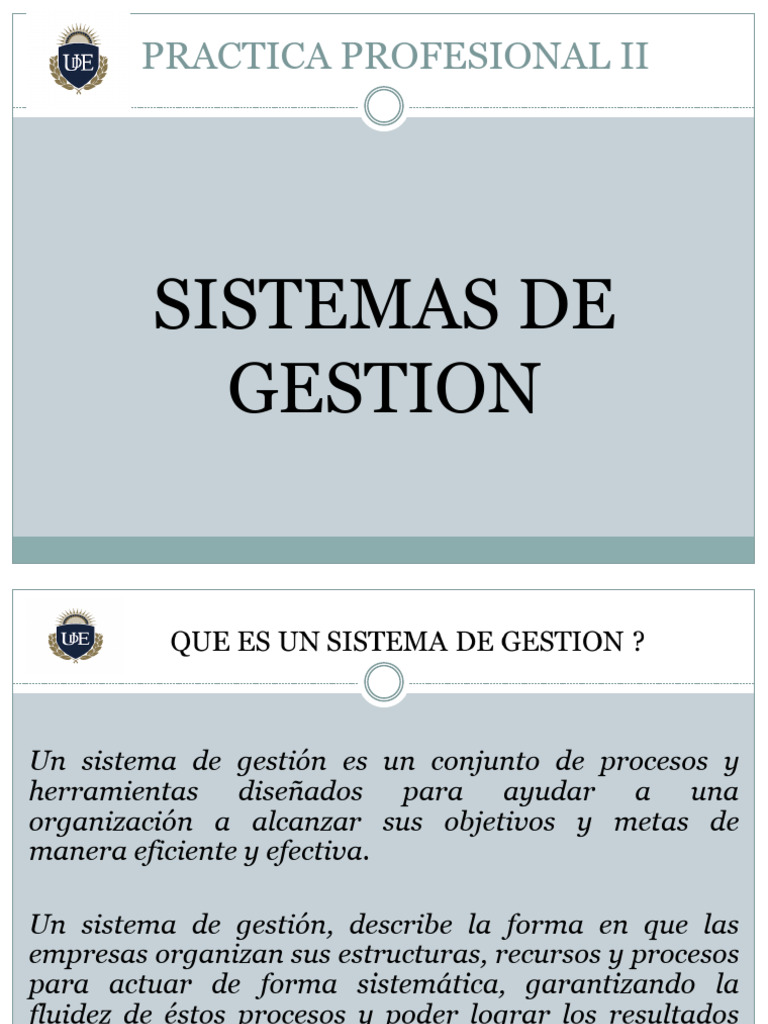 Sistemas de Gestion UDE 2024 | PDF | Business