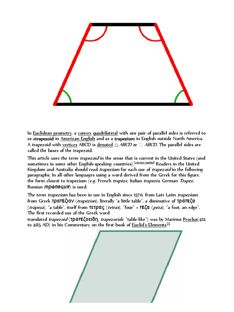 Abcd Abcd Trapezoid Trapezium Trapezoid Trapèze Trapezio Trapez ...