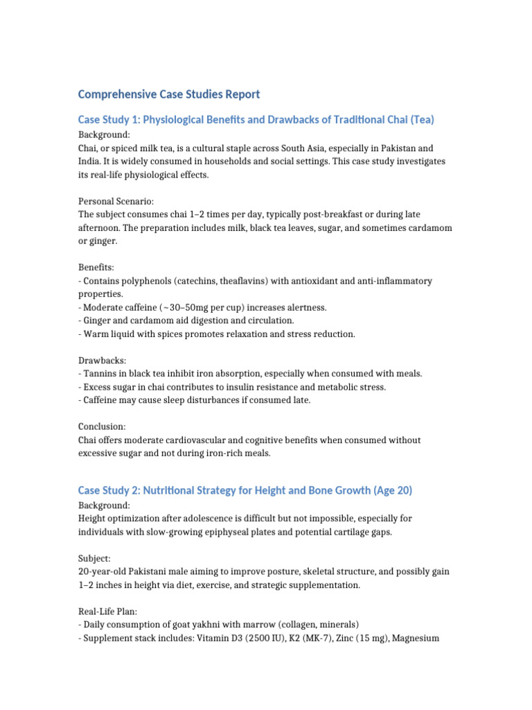Final Case Studies Report | PDF | Strength Training | Muscle Hypertrophy