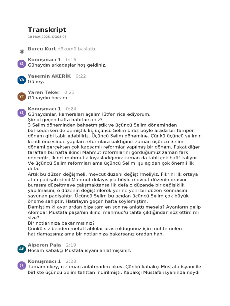 10 Mart 4. Ders | PDF