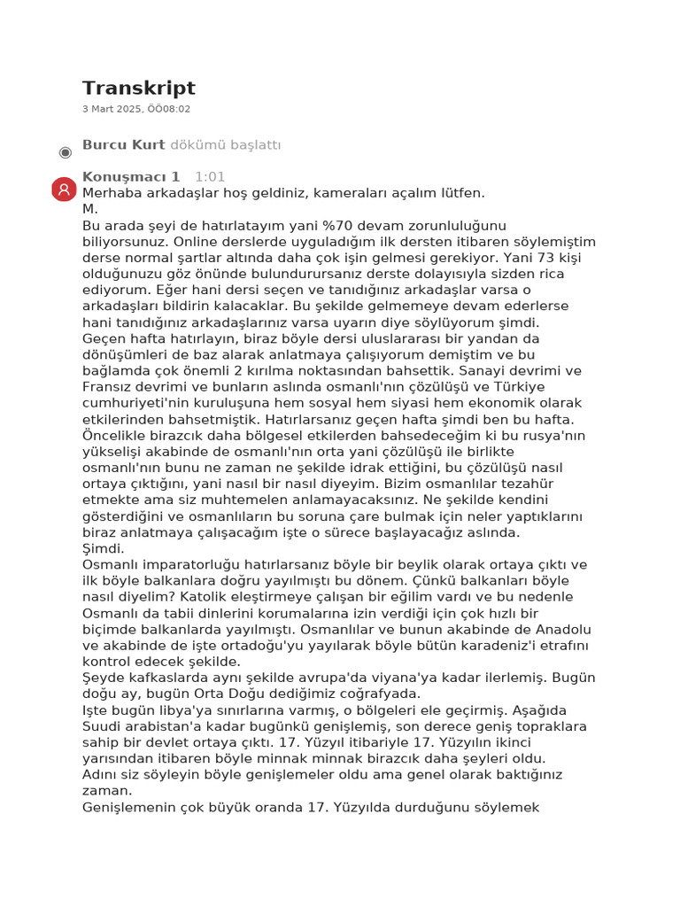 3 Mart 3. Ders | PDF