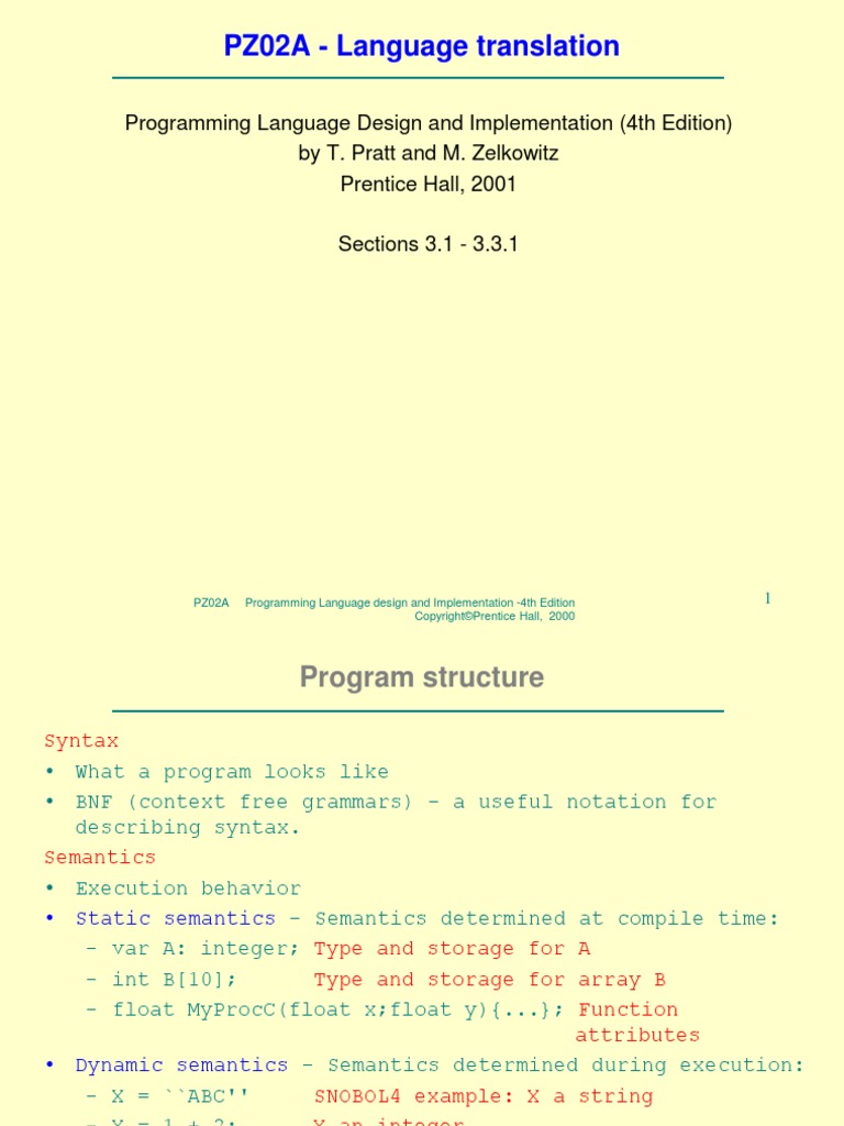 PZ02A - Language Translation | PDF | Parsing | Programming Language