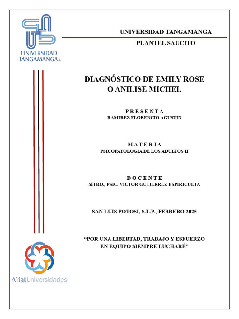 Agustin Ramirez Florencio Diagnóstico de Emily Rose o Anilise Michel ...