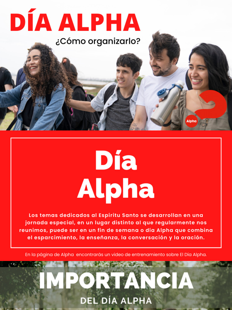 Organización del Día Alpha | PDF | Oración | espíritu Santo
