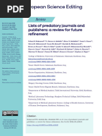 Beall's List of Predatory Journals and Publishers - Publishers | PDF ...