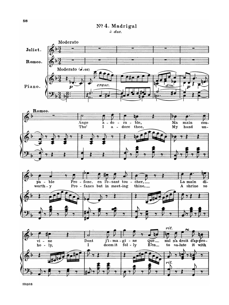 RJ Duetto - Ange Adorable - Roméo Et Juliette, CG 9 (Gounod) | PDF