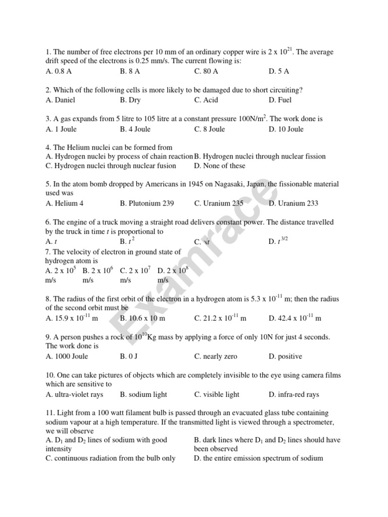 BITSAT Question Bank Merged | PDF | Neutron | Electron