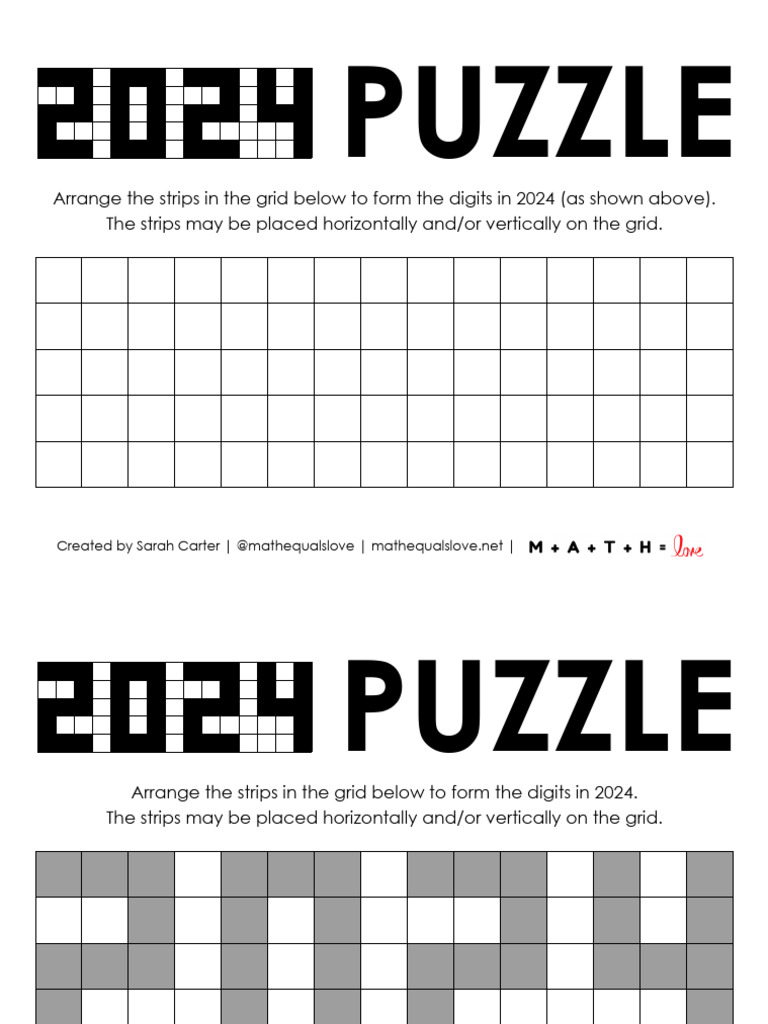 2024 Digit Arrangement Puzzle | PDF