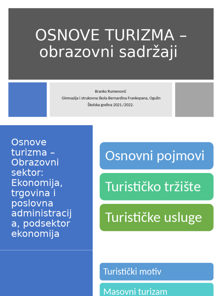 Osnove Turizma | PDF