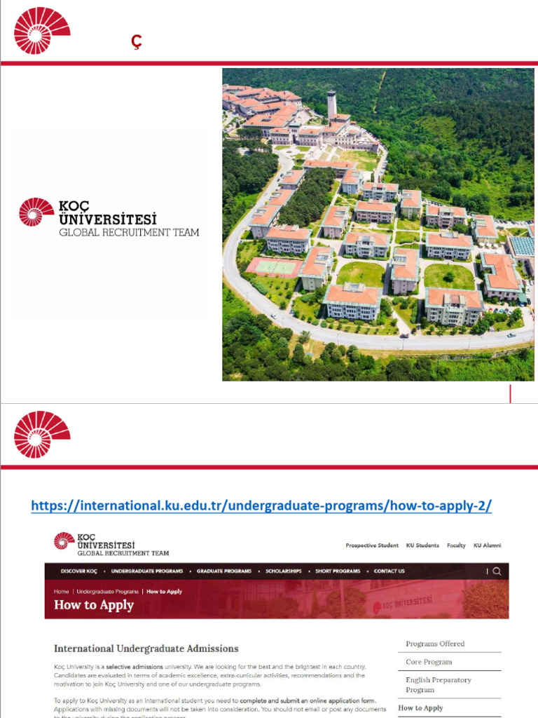 Koç University Need Based and Merit Based Undergraduate Scholarships ...