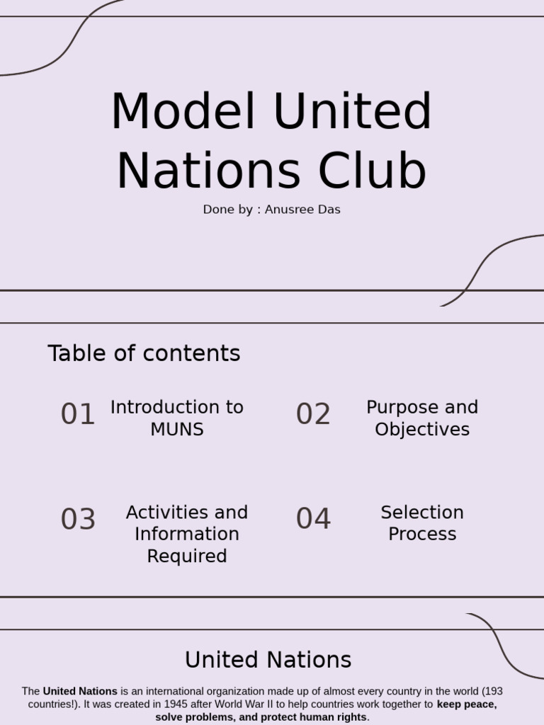 MUN Club Proposal | PDF | United Nations | International Relations