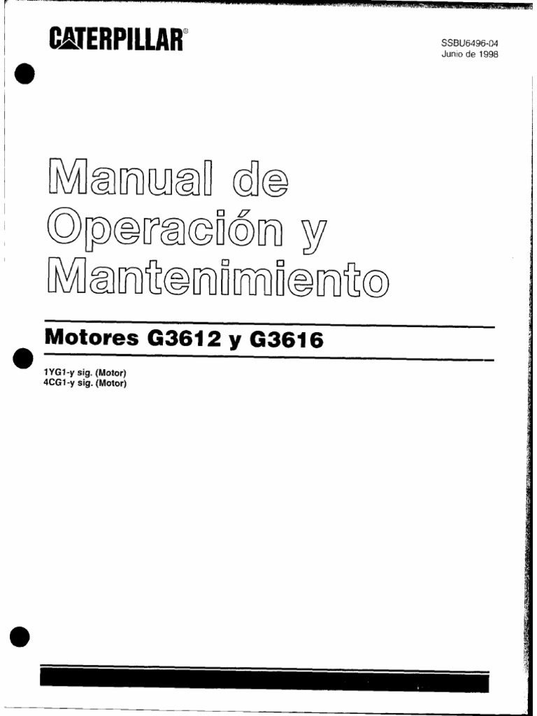 Engine Cat. G3612 & G3616 O&M | PDF