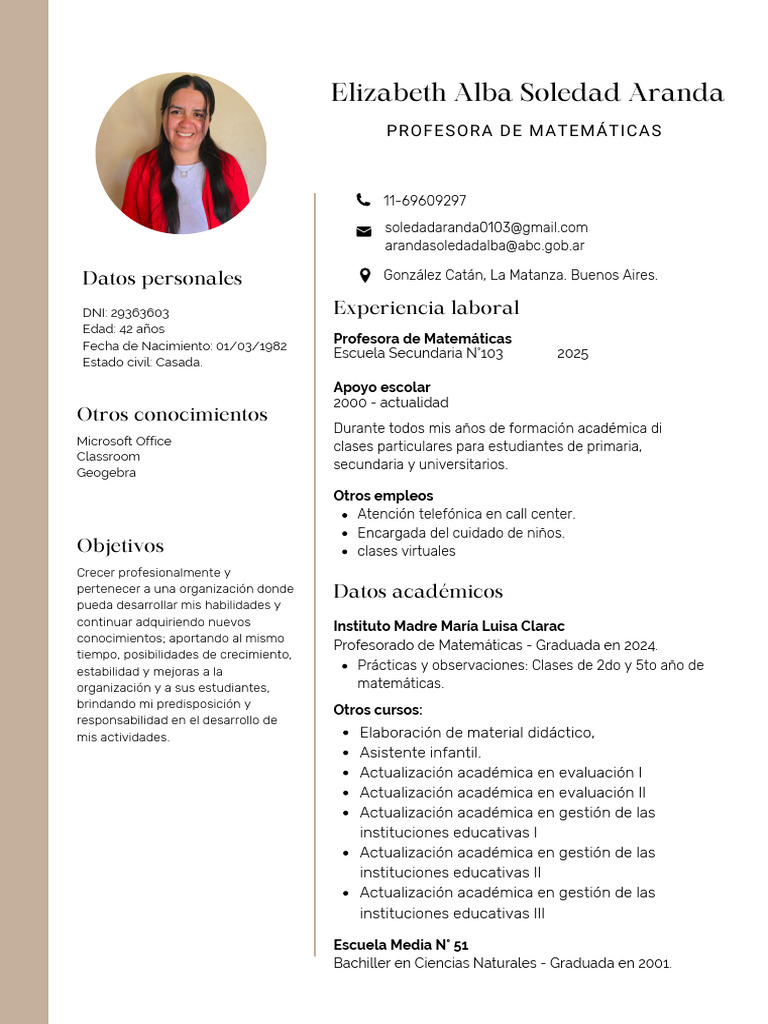 Currículum Age - 20250529 - 110550 - 0000 | PDF | Escuelas | Educación Secundaria