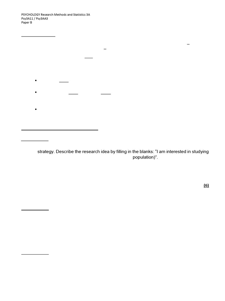 Psy3A Paper B With Memo June 2022 | PDF | Standard Deviation | Normal ...
