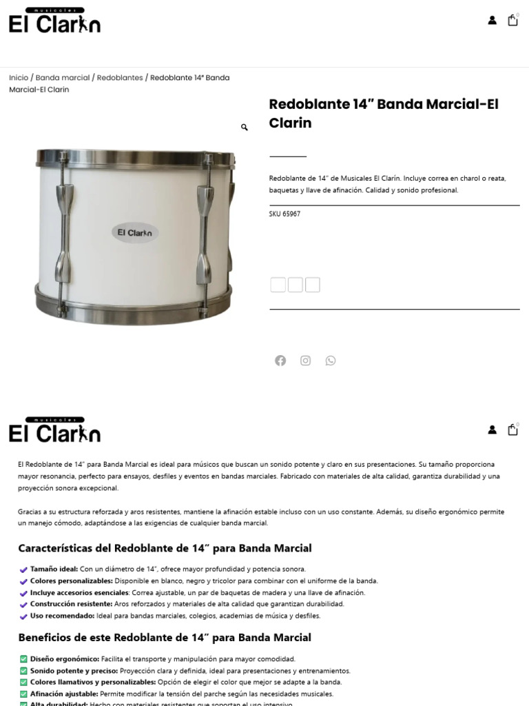 Redoblante 14" para Banda Marcial | PDF