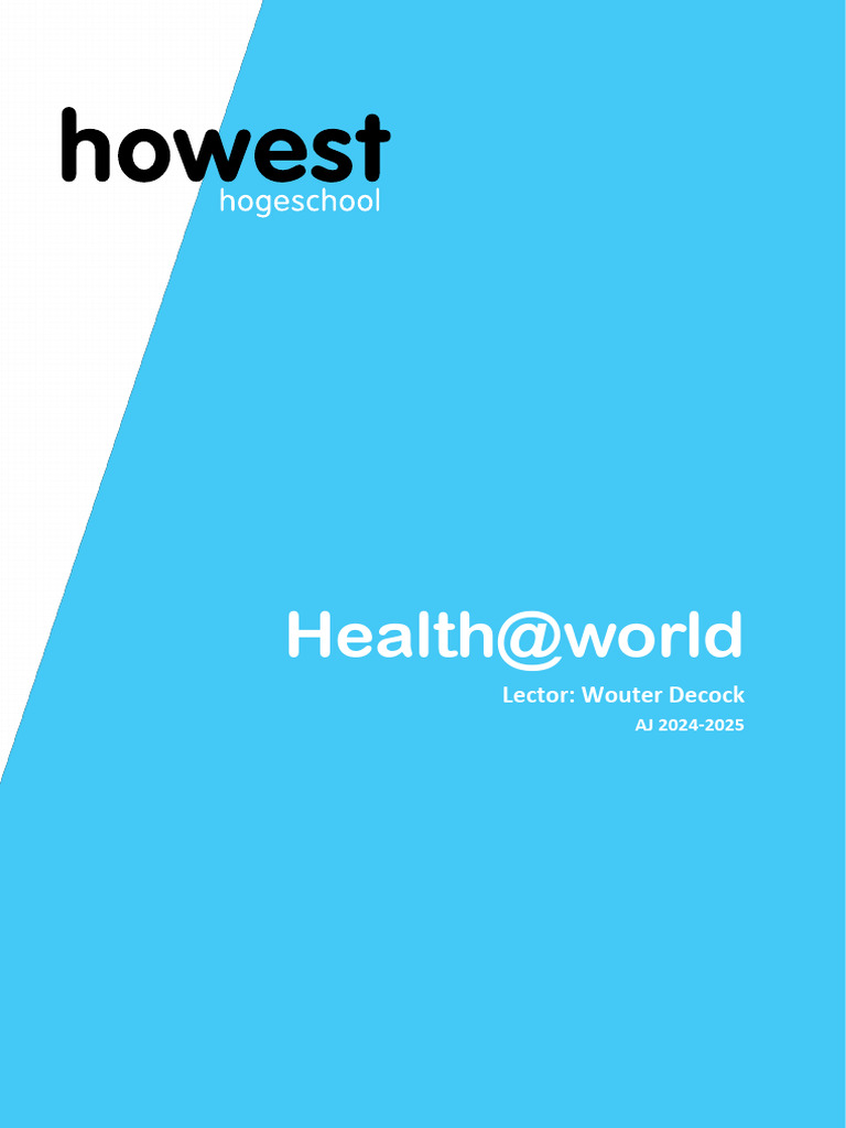 Cursus Health@World AJ 2024-2025 ( Leerstof W. Decock) | PDF