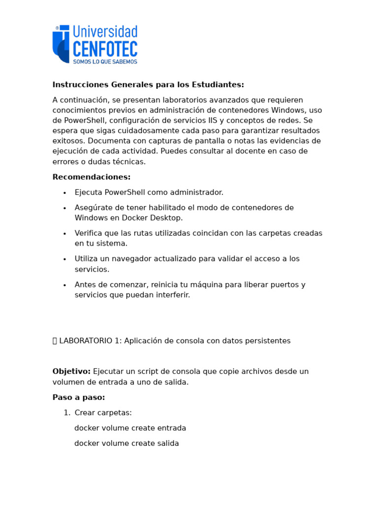 Lab Oratorios | PDF | Archivo de computadora | Interfaz de línea de comando