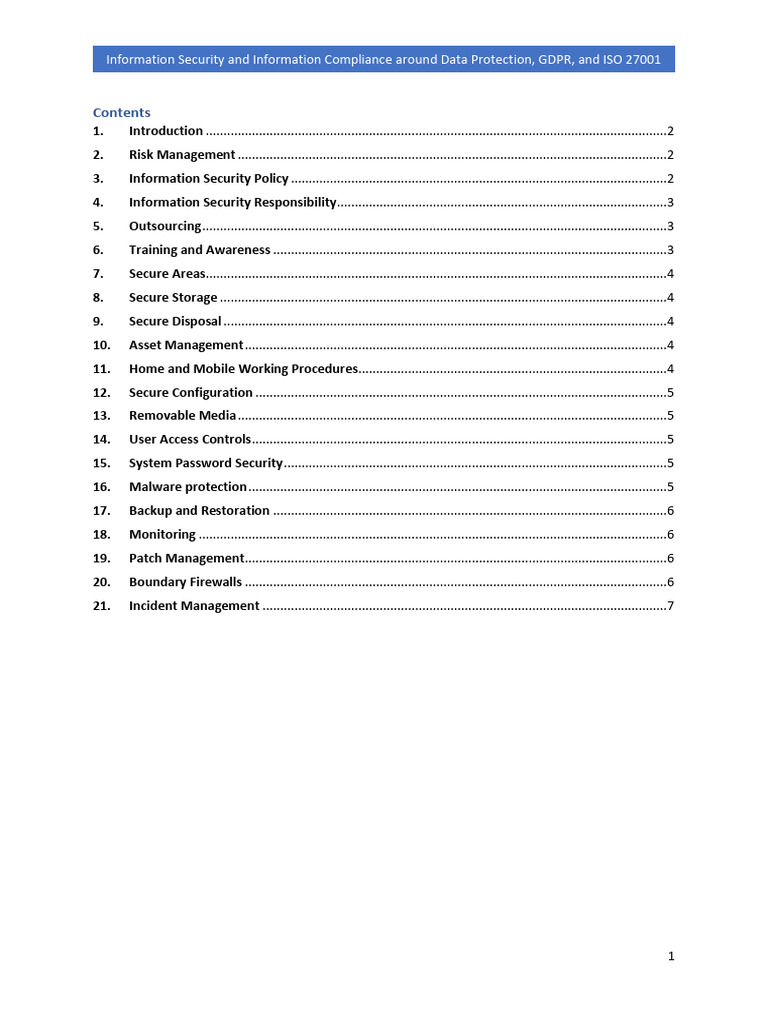 Information Security and Information Compliance Around Data Protection GDPR and ISO 27001 ...